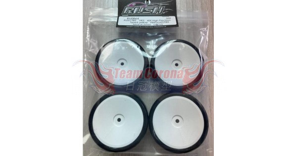 RUSH VR3 40X High Precision TypeA Yellow Preglude Tire Set #RU0864